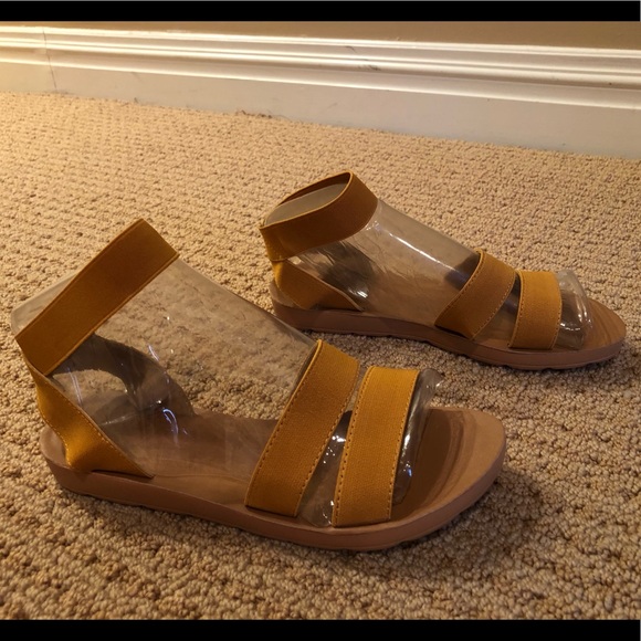 Shoes | Elastic Strap Sandals Sandyorange Color Brand | Poshmark